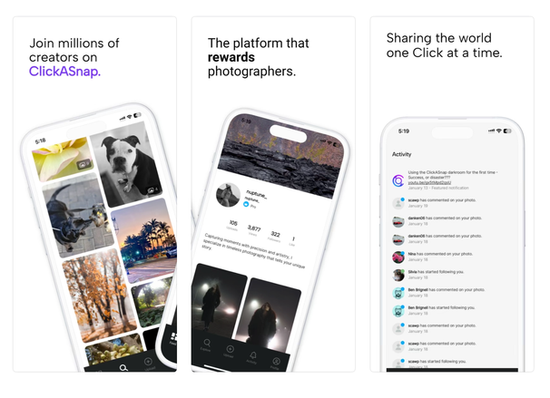 ClickASnap: Descubra Como Ela Paga por Visualizações